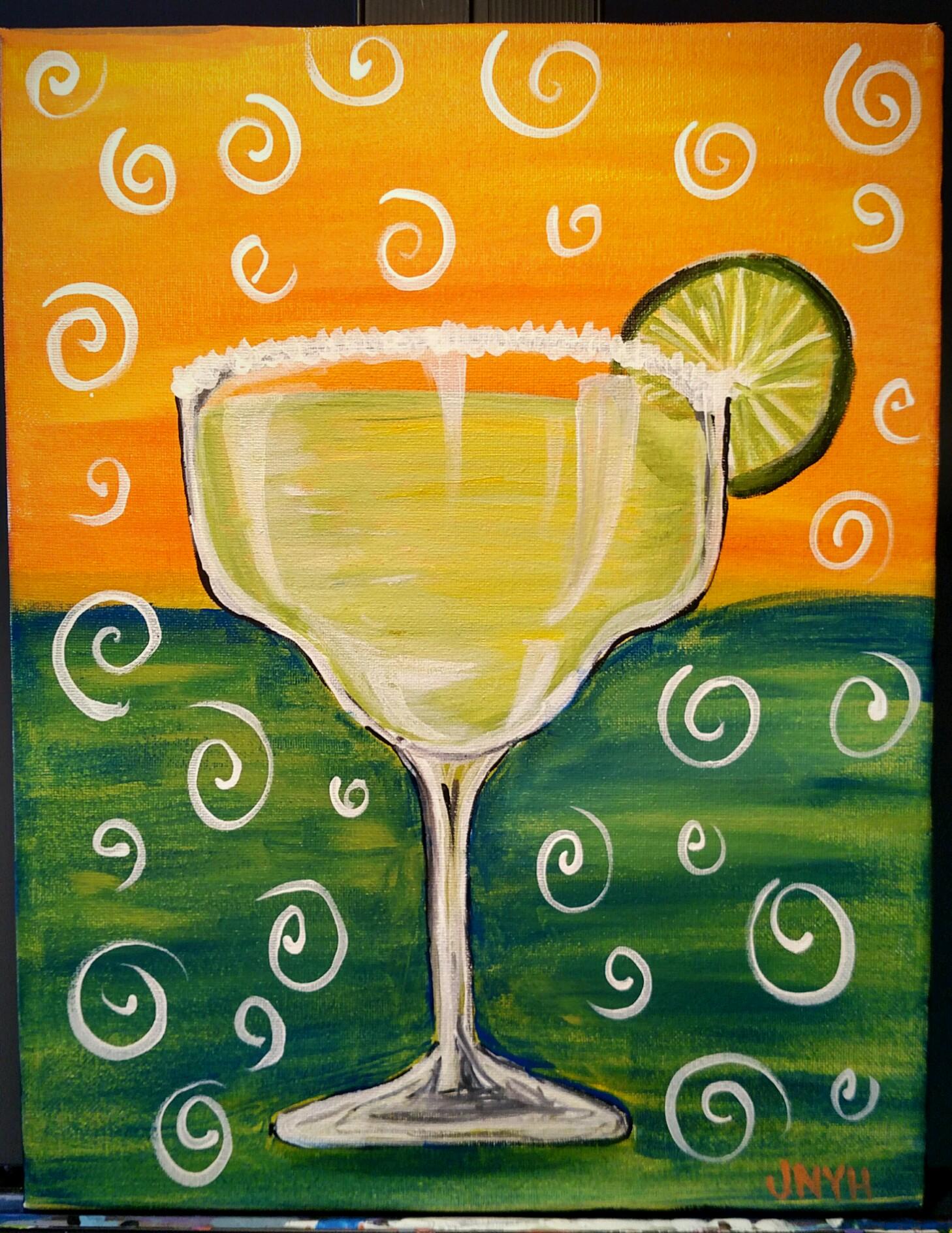 Margarita painting – Lipstick, Margaritas and Hairspray